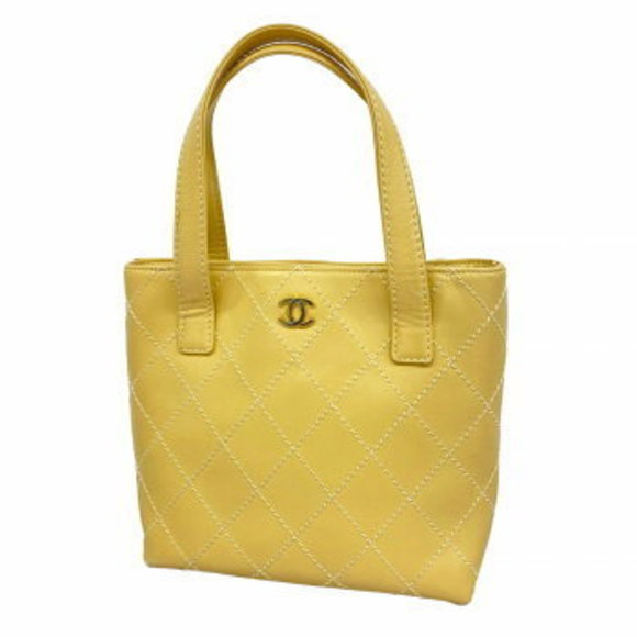 CHANEL | Bags | Chanel Tote Bag Wild Stitch Lambskin Beige | Poshmark